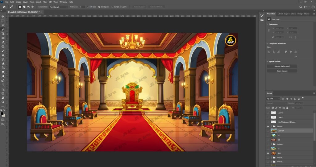 Raja ka Darbar (Singhasan) – Royal Palace Interior Background PSD – JS ...